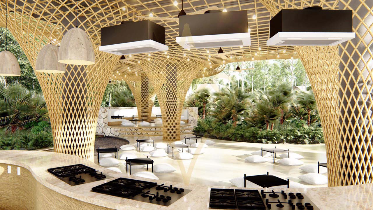 Keme Ix - Restaurant Geophilia Healing Architecture with Sacred Geometry
