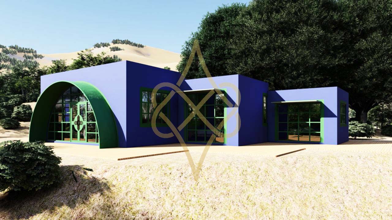 Shaman House Geophilia Healing Architecture with Sacred Geometry